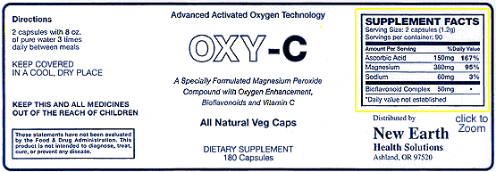 NEW EARTH HEALTH SOLUTIONS: OXY-C